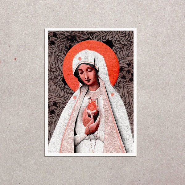 Our Lady of Fatima Holy Card - Etsy