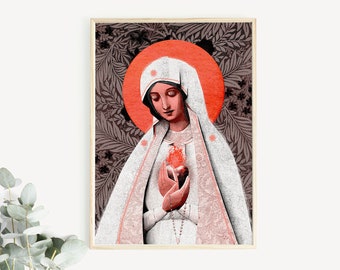 Our Lady of Fatima Catholic Poster Religious Artwork Art Print the ...