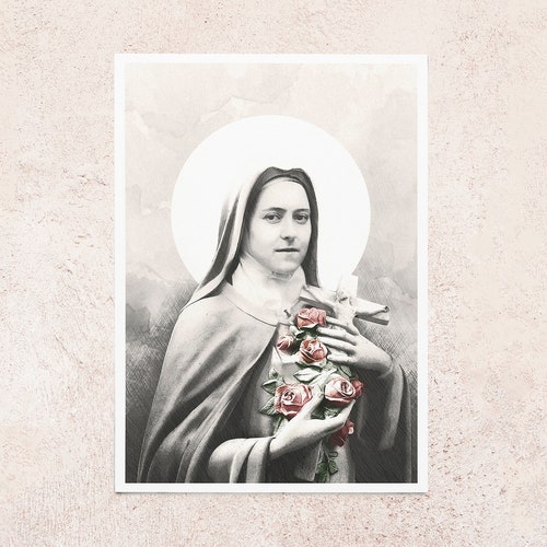 Saint Thérèse of Lisieux Prayer Card | Etsy