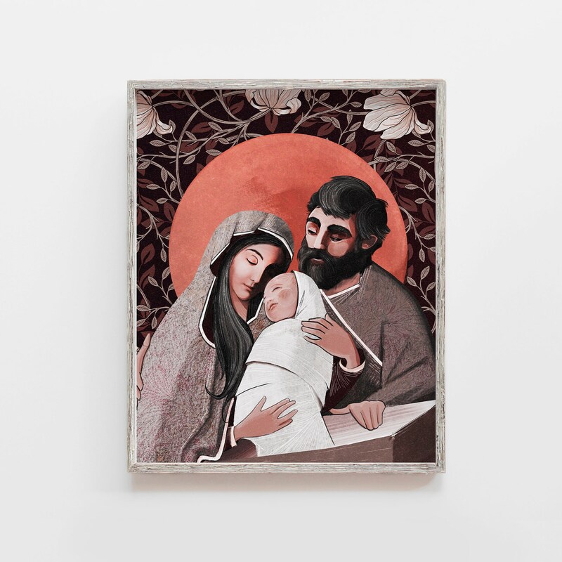 Holy Family Print - Etsy