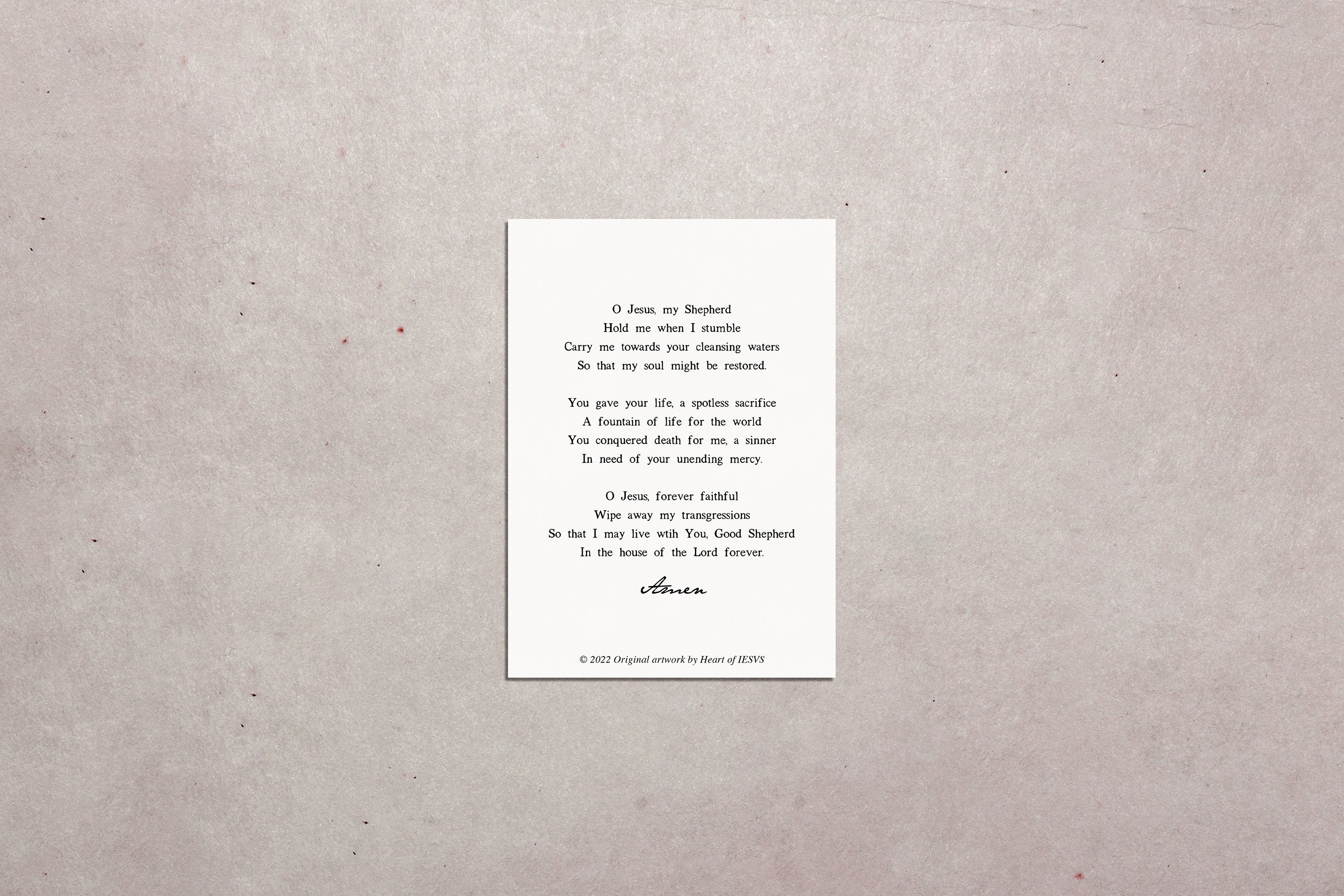 The Good Shepherd Holy Card | Etsy