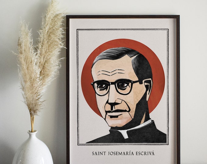 Saint Josemaria Escriva Portrait Print Poster - Etsy Saint Josemaria Escriva Portrait Print Poster - Etsy