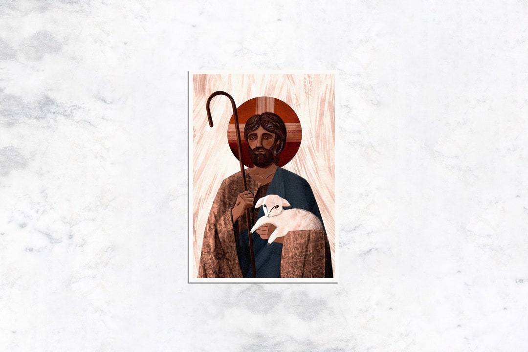 The Good Shepherd Holy Card - Etsy