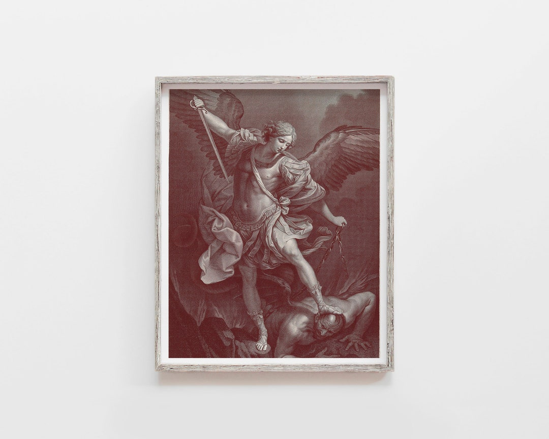Vintage Saint Michael the Archangel Print - Etsy