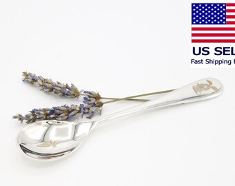 Solid Sterling Silver 925 Spoon Silver Flatware Silver Teaspoon Crown ...