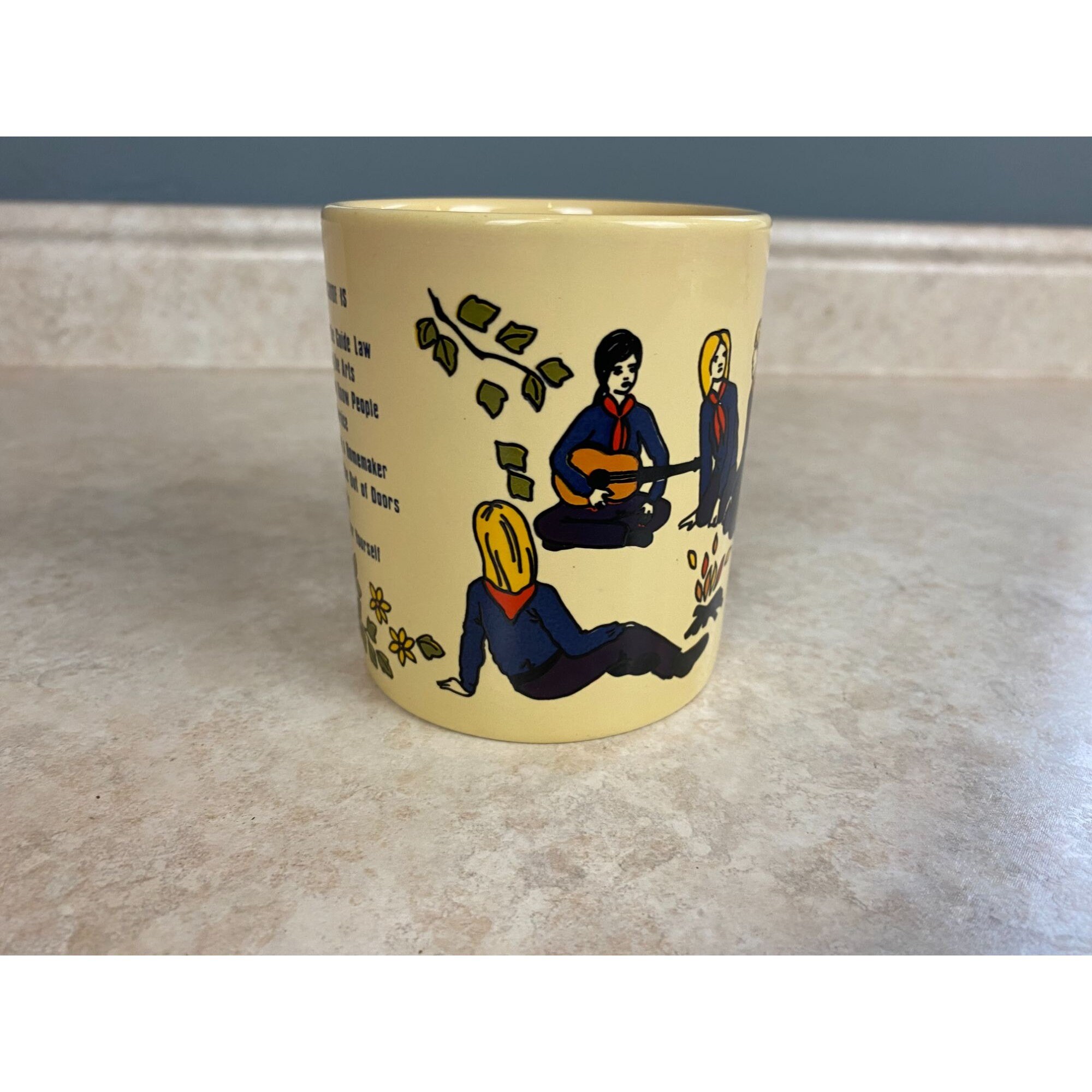 Vintage Coloroll England Girl Guides Coffee Mug With the Guides Promise ...