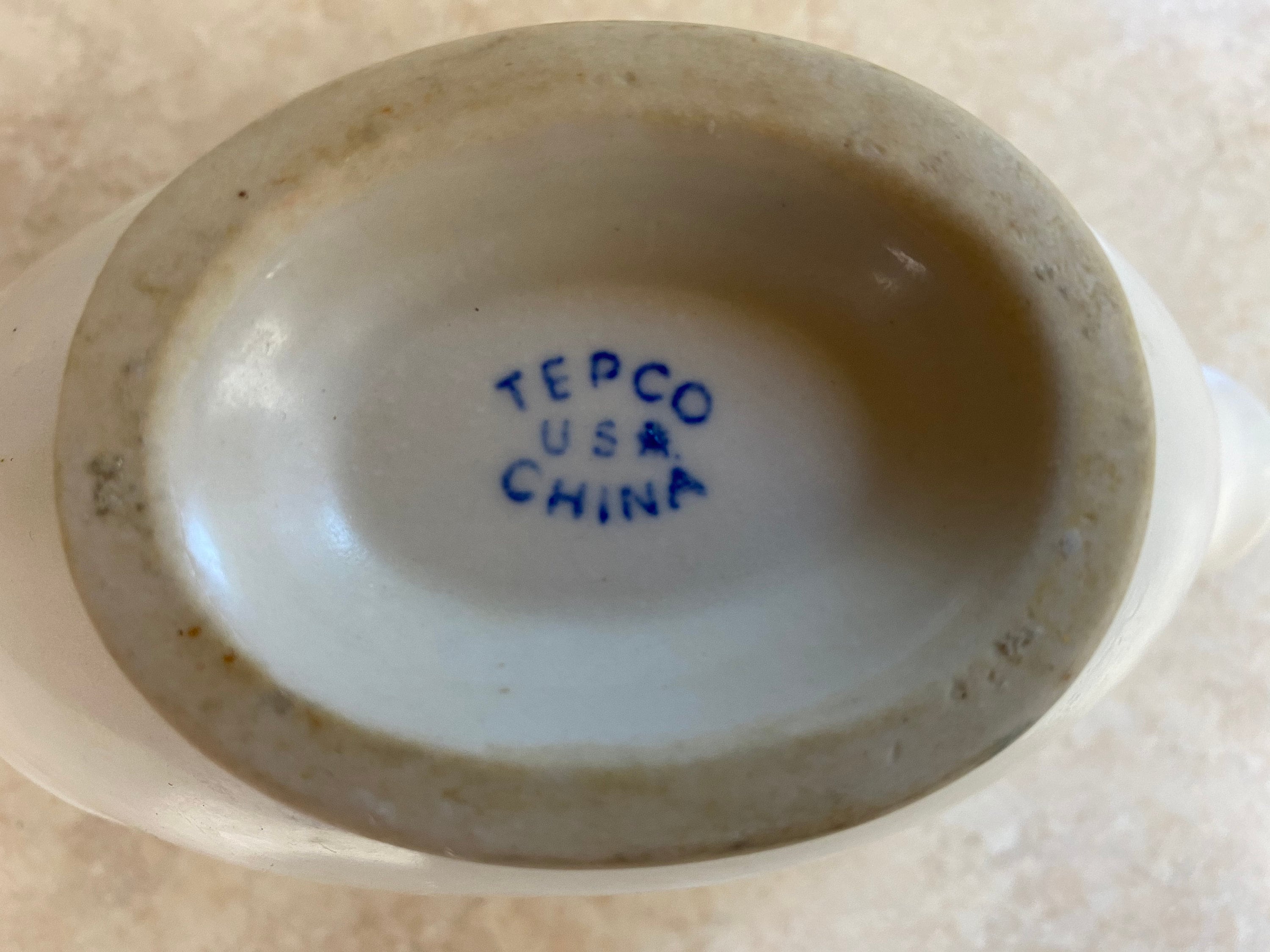 Tepco USA China Vintage White Heavy Restaurant Style Sauciere/Sauciere ...