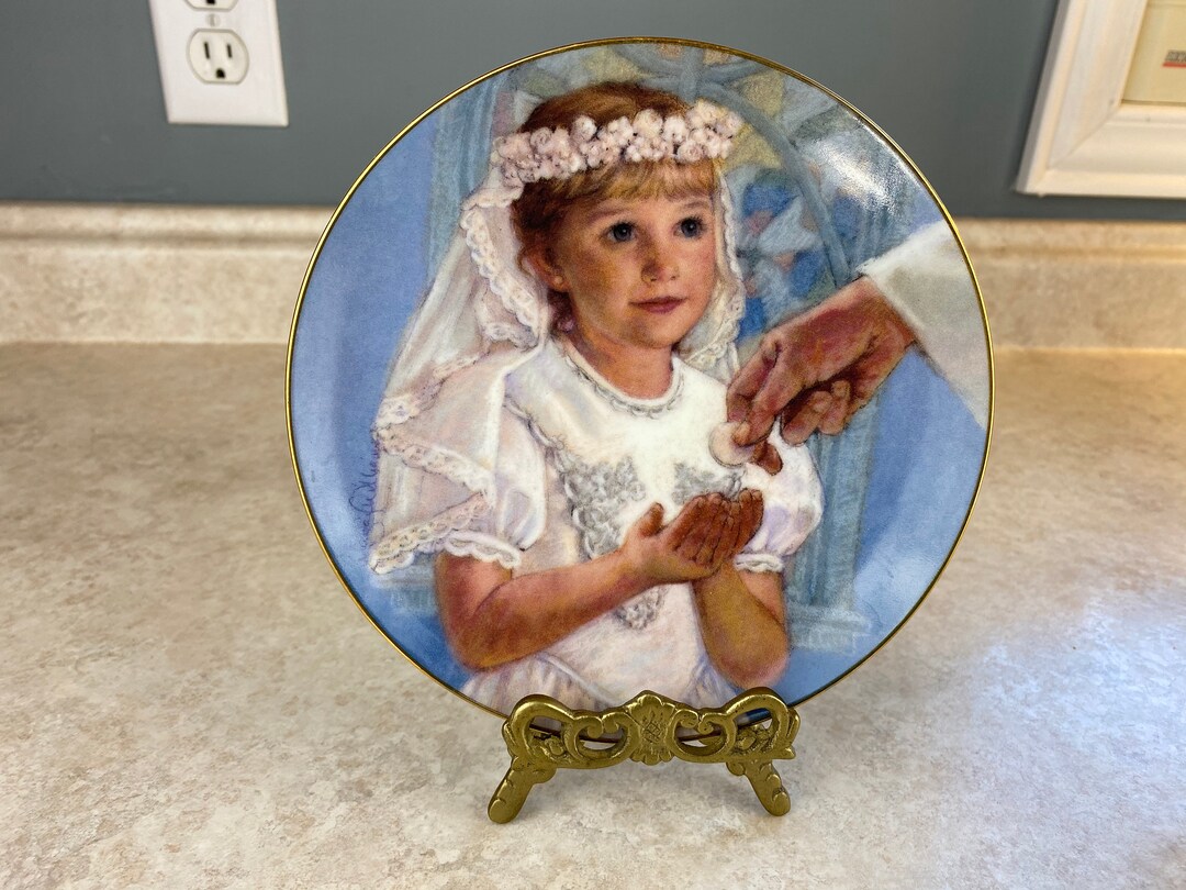 My First Holy Communion Plate by Abbie Williams 1993 Roman Inc. - Etsy