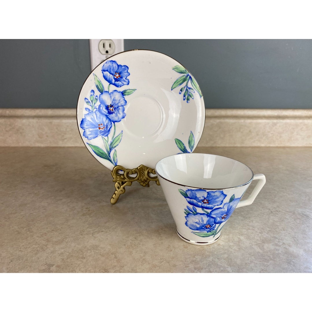 Vintage Godelia Hand Painted Art Deco Bone China England Tea - Etsy