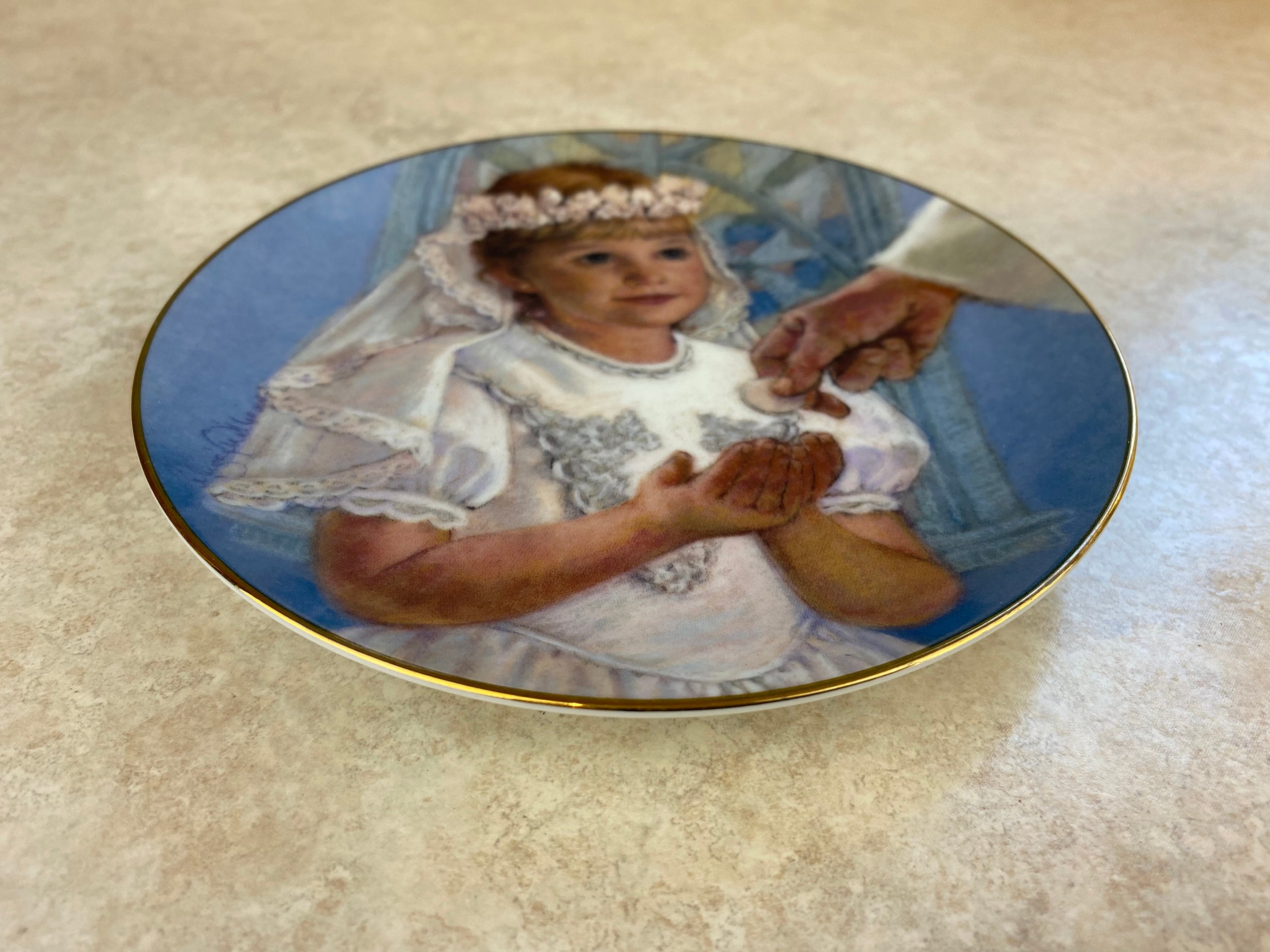 My First Holy Communion Plate by Abbie Williams 1993 Roman Inc. - Etsy