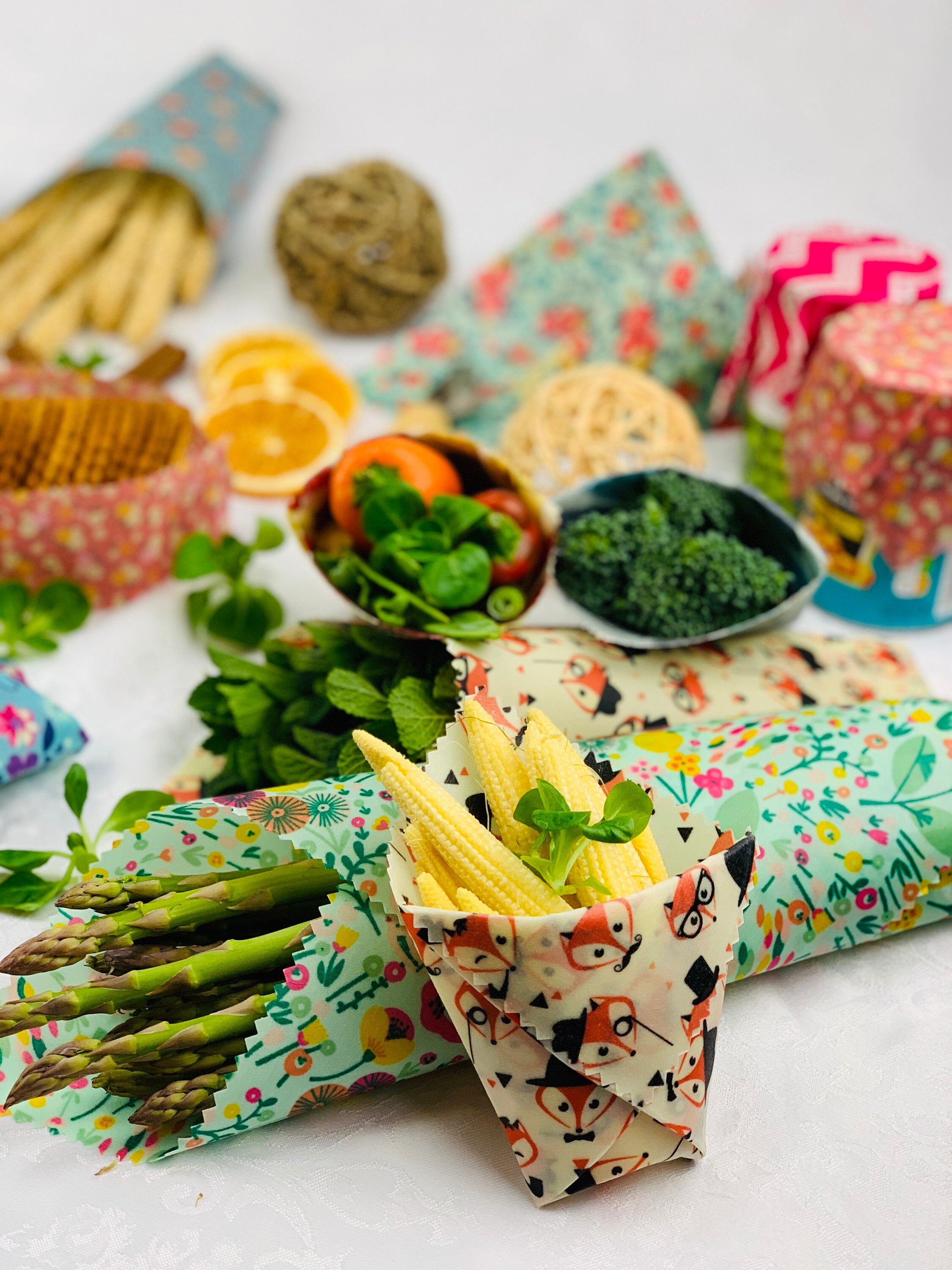 100 % Natural Set of 3 Beeswax Food Wraps Size 25x25 25x25 - Etsy