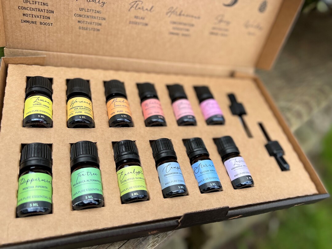 Aromatherapy Essential Oil Set of 12 Bottles | Gift for Your Home and ...