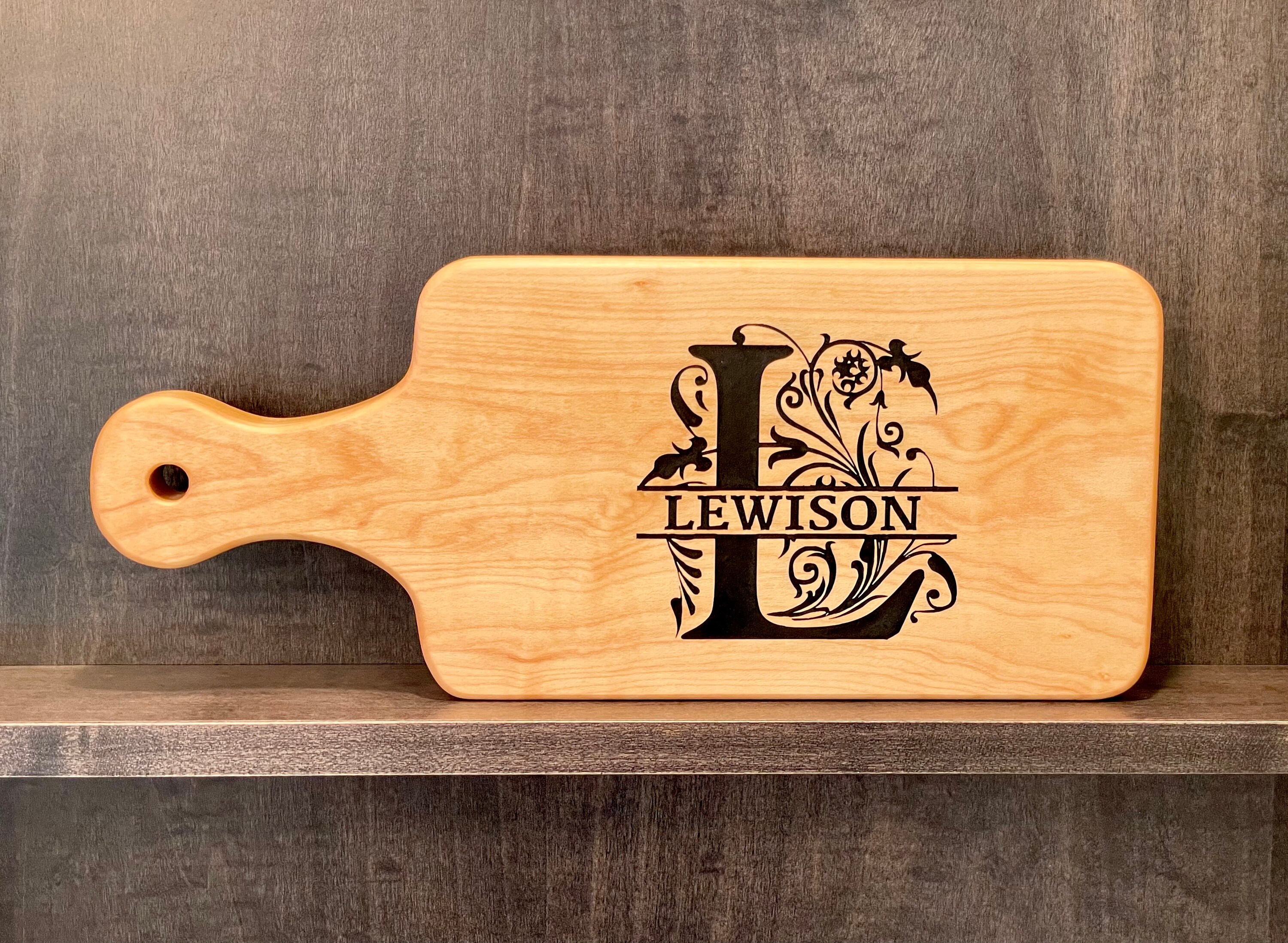 Monogram Wood Cheese Board Custom Last Name Family Name - Etsy Israel