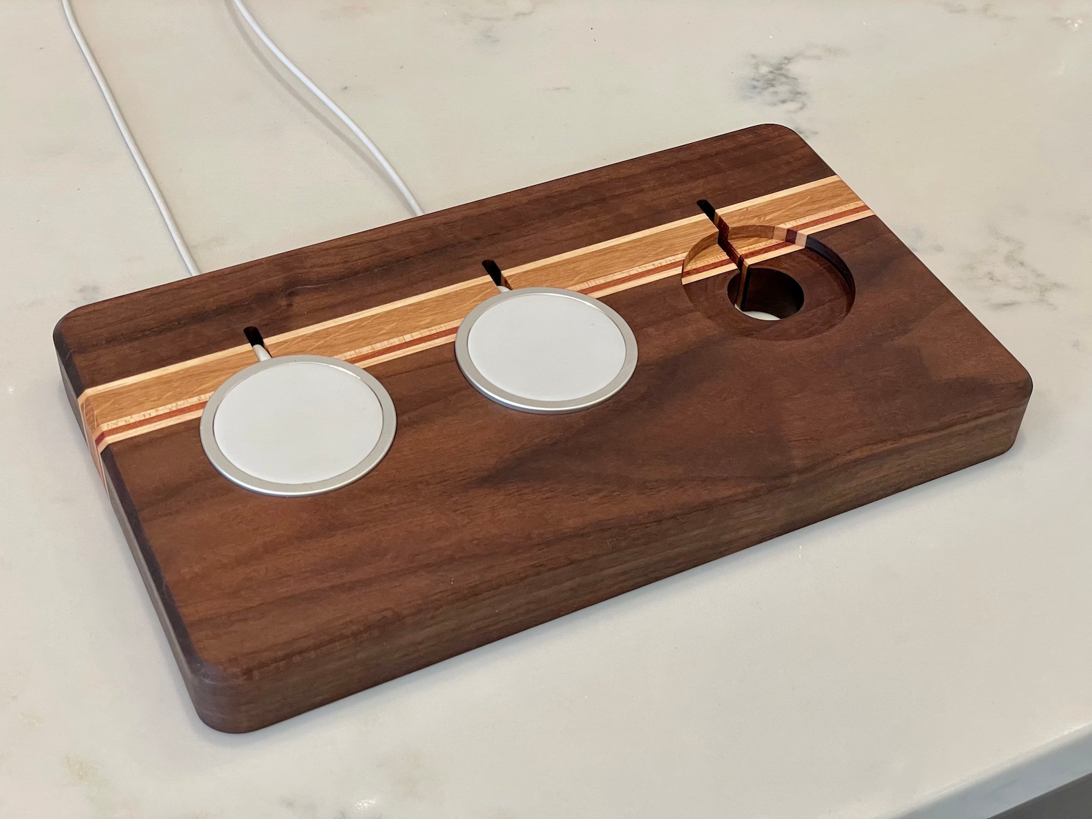 Iphone Magsafe Triple Charger Tray Qi Wireless Charger Stand - Etsy