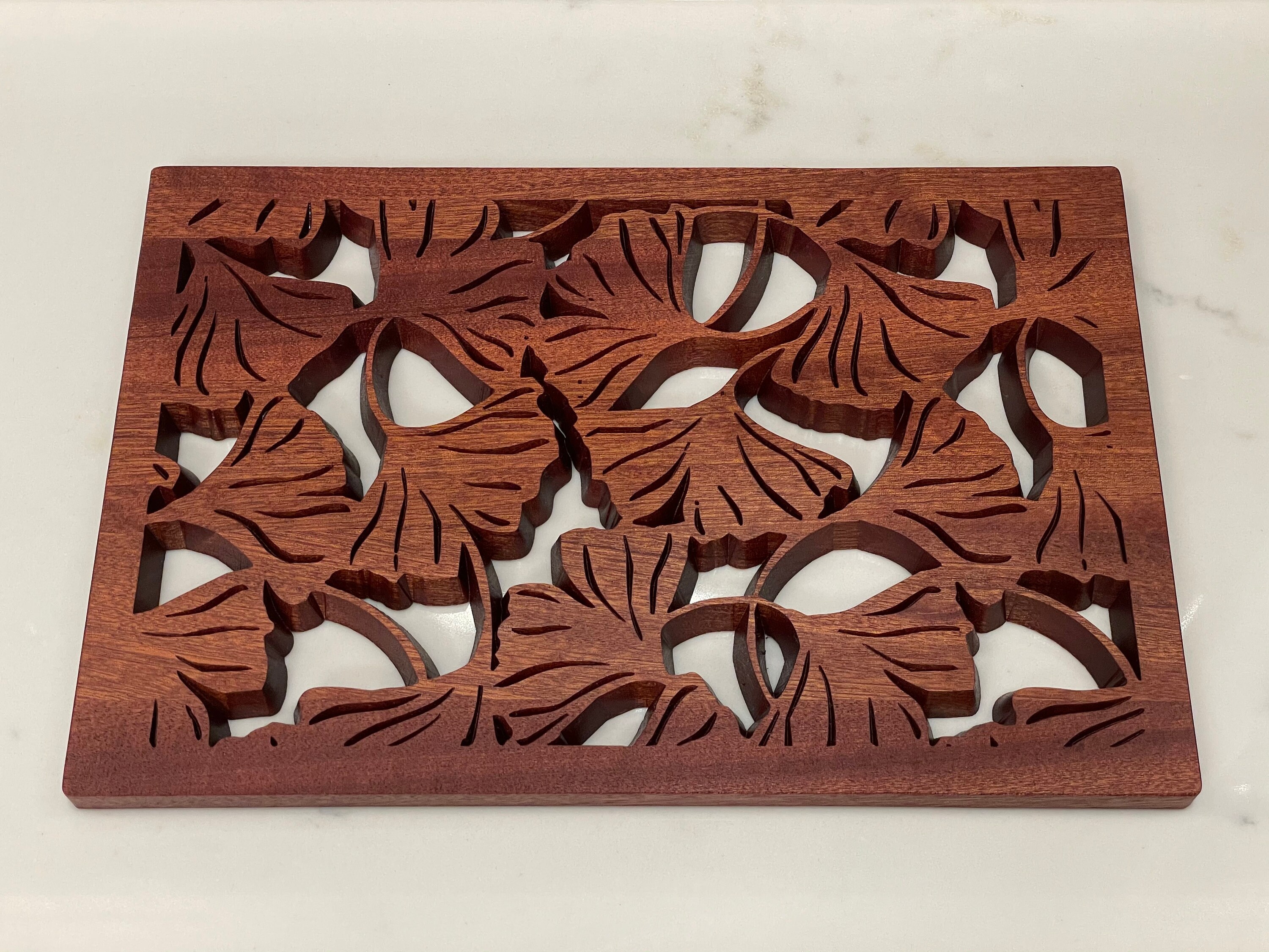 Platters Pot coaster plate made of wood Home & Living Trays & Platters ...