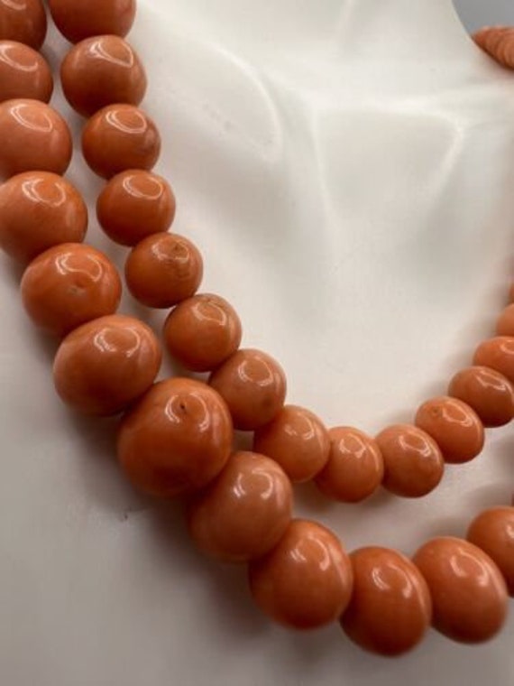 Antique Genuine Mediterranean Undyed Salmon 2-Strand … - Gem
