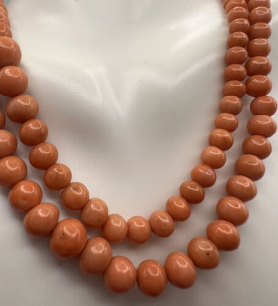 Antique Genuine Mediterranean Undyed Salmon 2-Strand … - Gem
