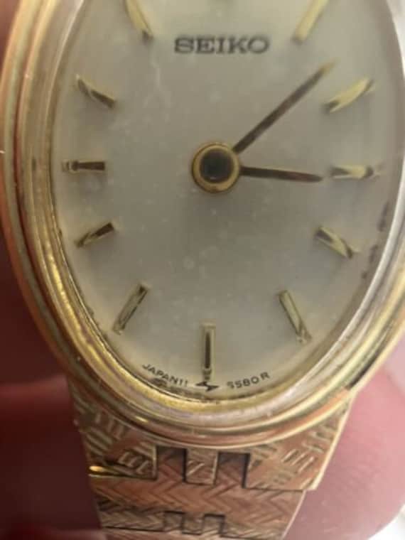 Vintage SEIKO LADIES Womens Gold Tone Watch Quartz 6”… - Gem