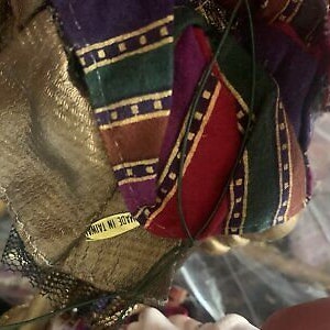 Vintage RARE Jester Doll Harlequin Marotte Puppet Wooden Handle Theatre ...