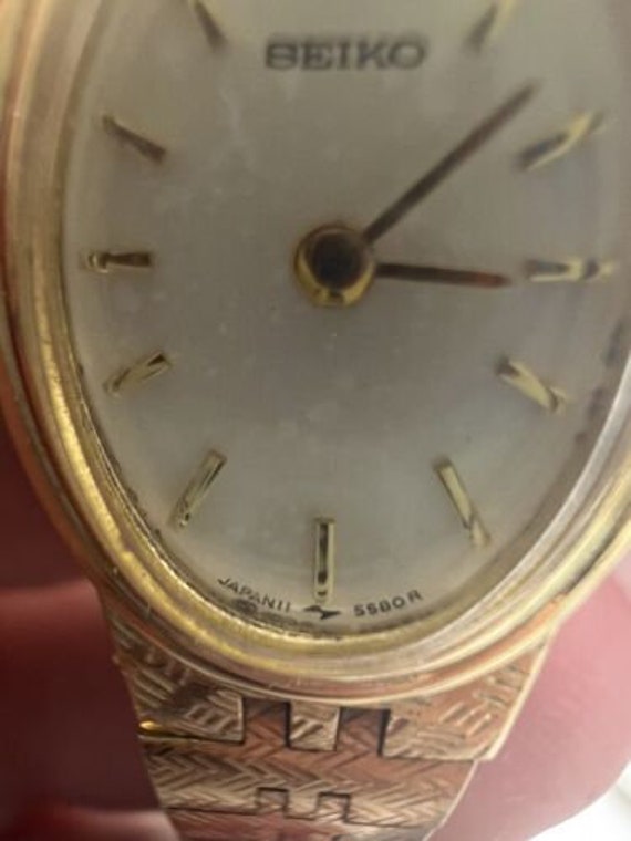 Vintage SEIKO LADIES Womens Gold Tone Watch Quartz 6”… - Gem