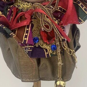 Vintage RARE Jester Doll Harlequin Marotte Puppet Wooden Handle Theatre ...