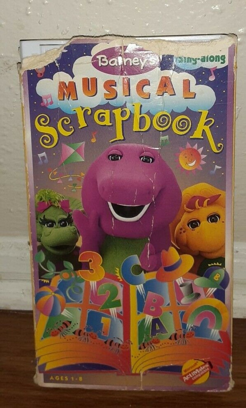 Barney Musical Scrapbook VHS White Tape Sing Along - Etsy Australia
