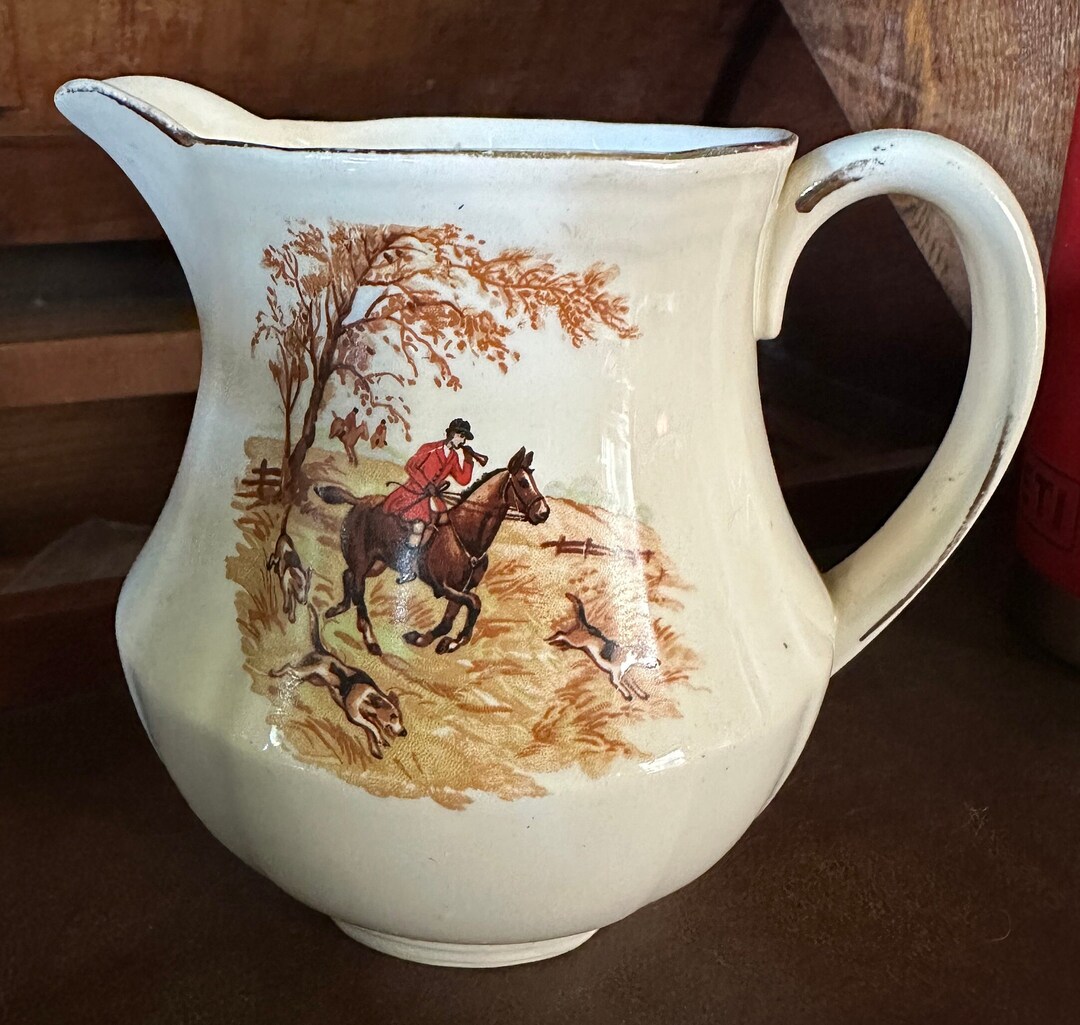 Vintage Alfred Meakin English Hunting/fishing Scenes Jug - Etsy