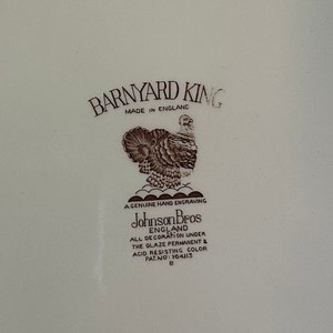 Vintage Johnson Bros. barnyard King Thanksgiving Turkey Polychrome ...