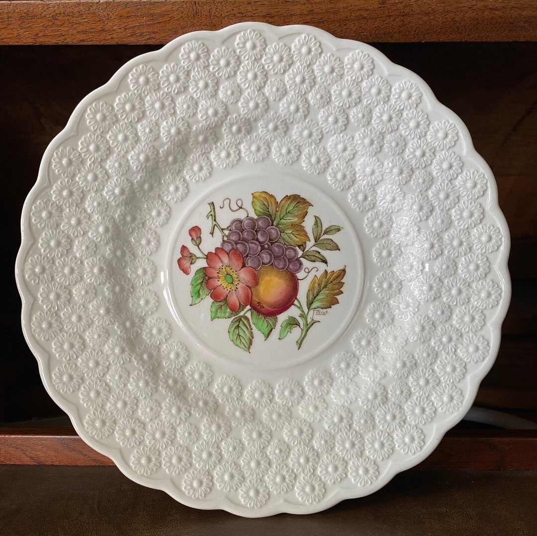 Vintage Copeland Spode Luncheon Plate: Fruits & Flowers, 1952 - Etsy