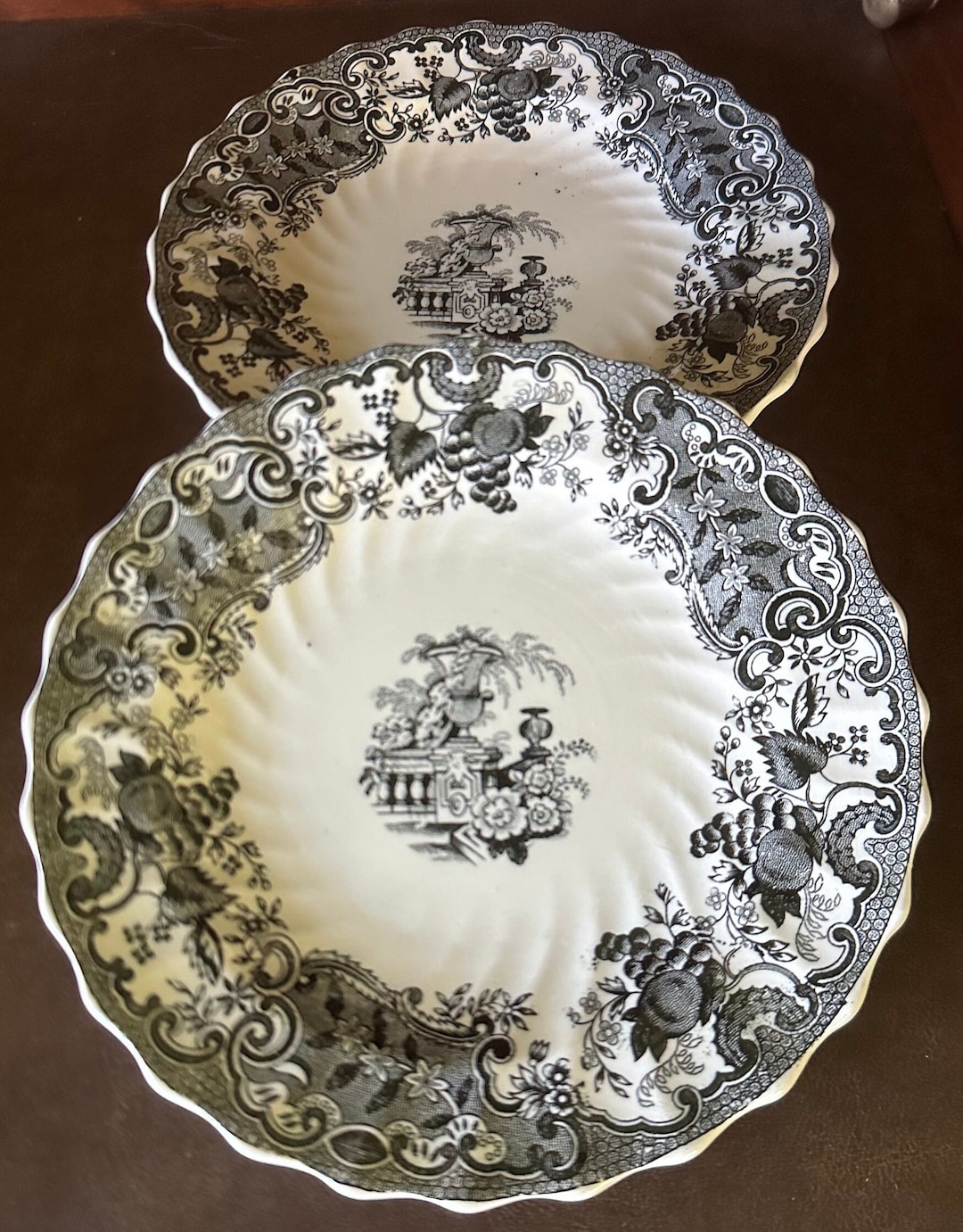 Set of 2 1929 Copeland Late Spode may Black Bread/dessert Plates - Etsy