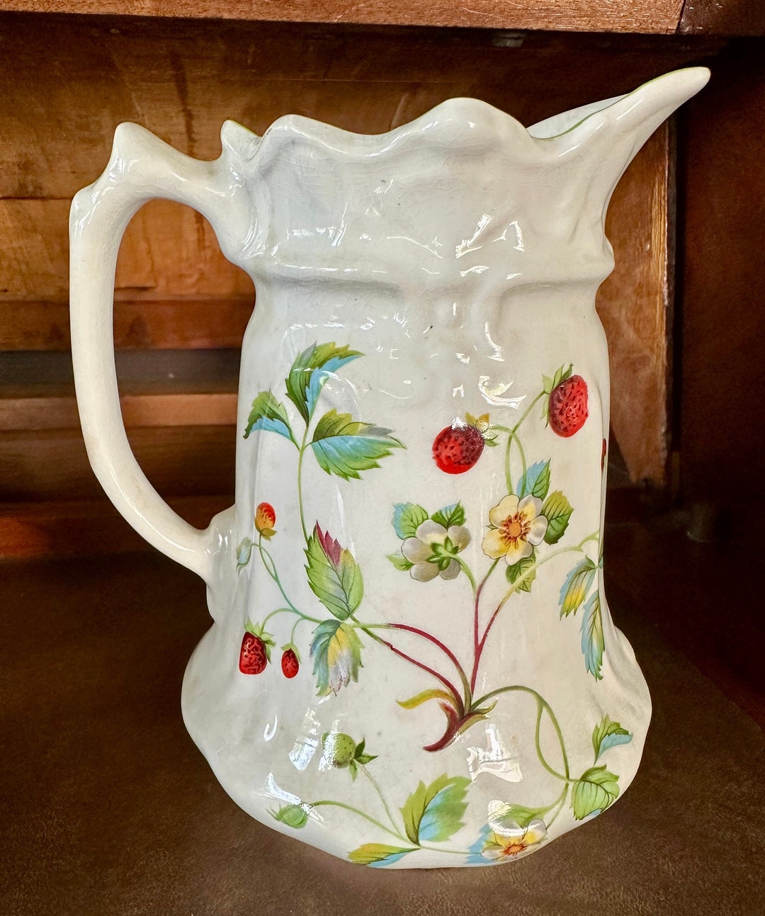 C. 1960s James Kent Old Foley strawberries Pitcher - Etsy