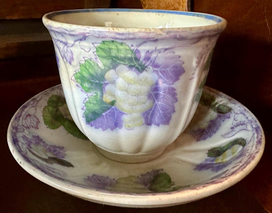 Rare C.1845-1870 Jacob Furnival “grape” Handleless Ironstone Cup ...