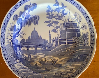 Vintage Spode 10.5" Dinner Plate, "rome", Spode Blue Room Collection ...