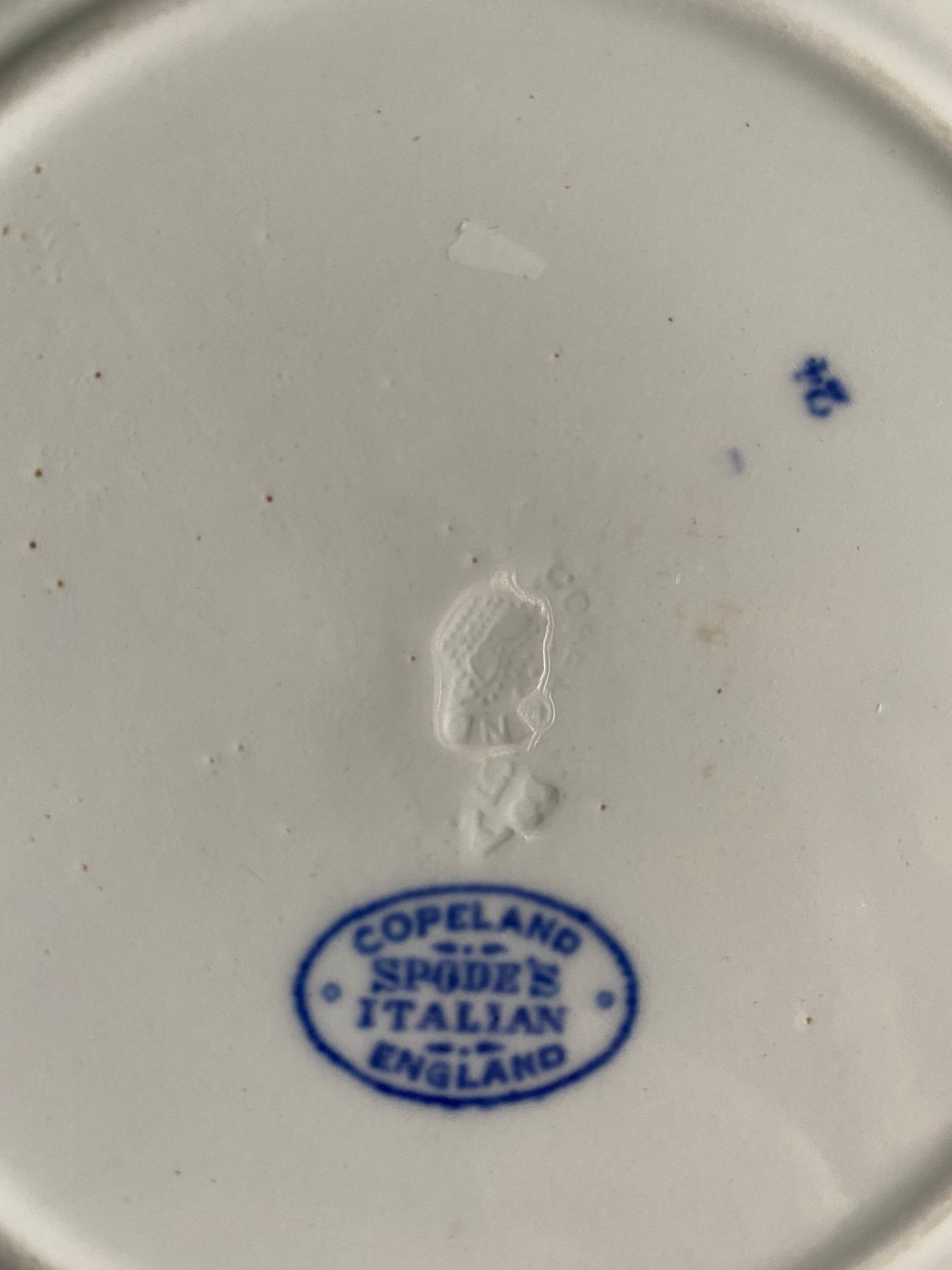 1936 Copeland spodes Italian Blue Transferware Salad Plate - Etsy