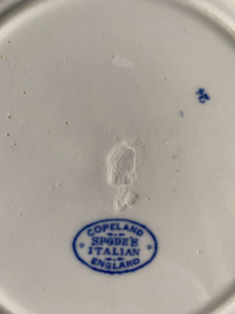1936 Copeland spodes Italian Blue Transferware Salad Plate - Etsy