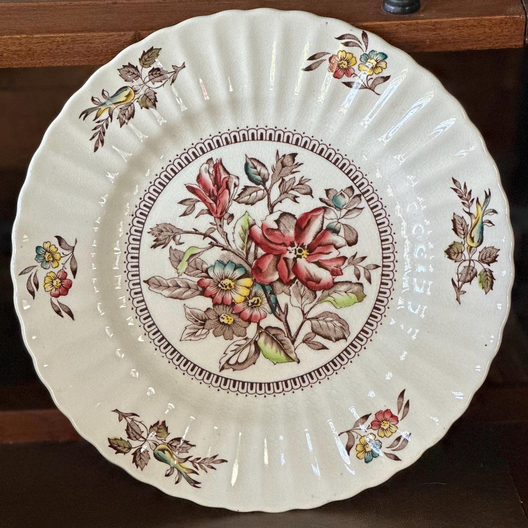 Vintage C.1940s Wade “hedgerow” Dinner Plate - Etsy