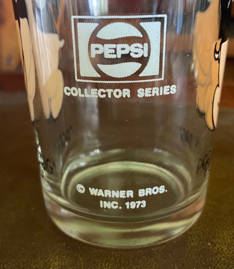 Vintage 1973 porky Pig Pepsi Character Glass - Etsy
