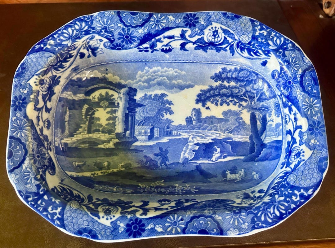 Fabulous Antique 1910 Copeland Late Spode “spode’s Italian” Rectangular ...