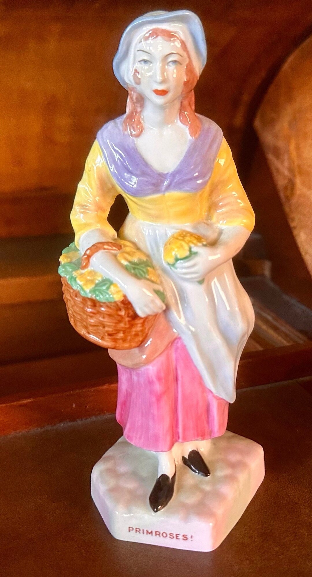 Antique Copeland Spode “cries of London” Primroses! Polychrome Figurine ...