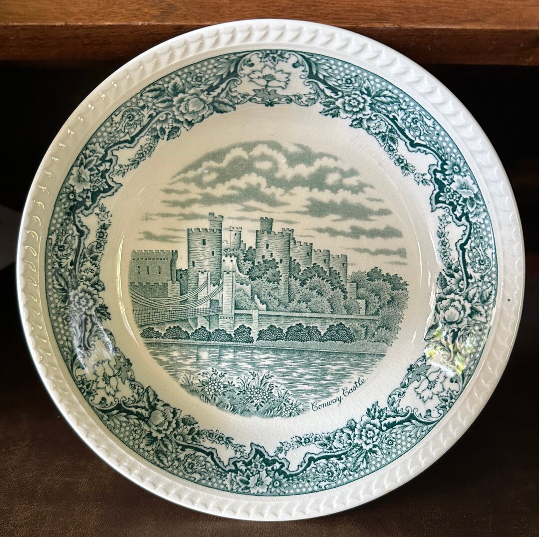 Vintage Ridgway historic Castles Conway Castle Green - Etsy