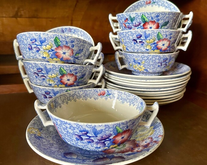 Beautiful C.1920s-1950s Copeland (late) Spode “wild Flower” Cream Soup ...