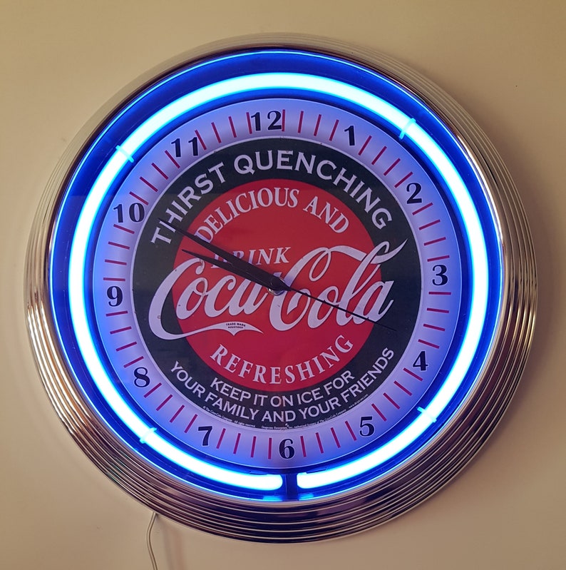 Wall Clock Coca Cola EVERGREEN 38 cm Wall Clock Illuminated | Etsy
