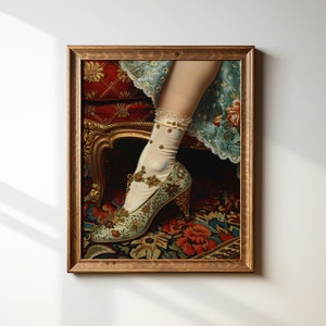 Baroque Painting, Printable Vintage Altered Art of a Woman Shoe ...