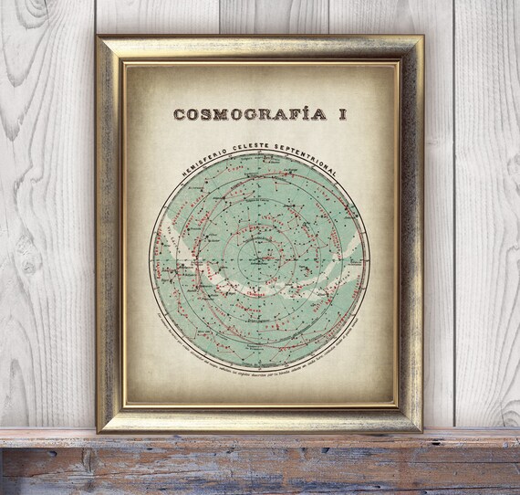 Printable Stars Chart Astronomy Print Digital Northern | Etsy