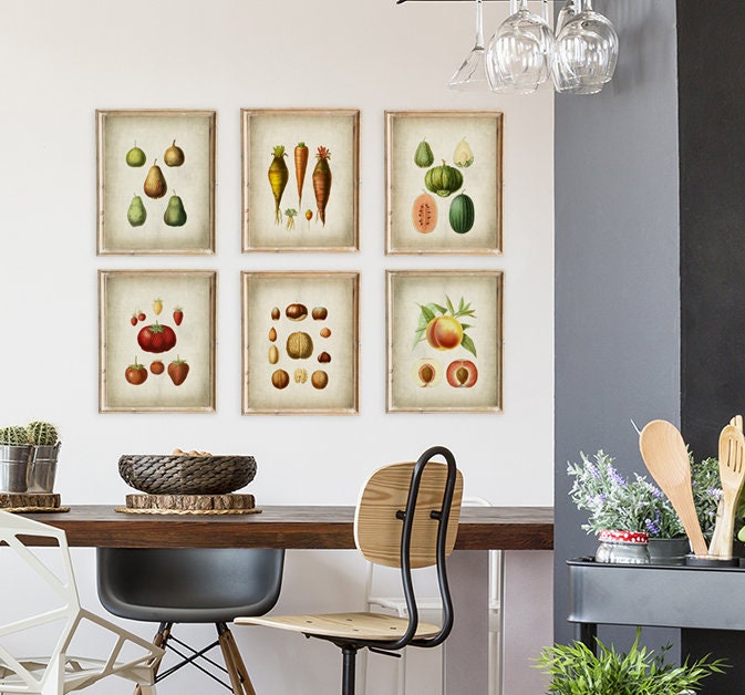 Kitchen Vegetables Print SET of 6 Printable Healthy Food - Etsy