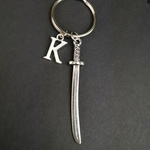 Sword Keychain, Katana Sword, Fantasy Gifts, Personalized Gift, Initial ...