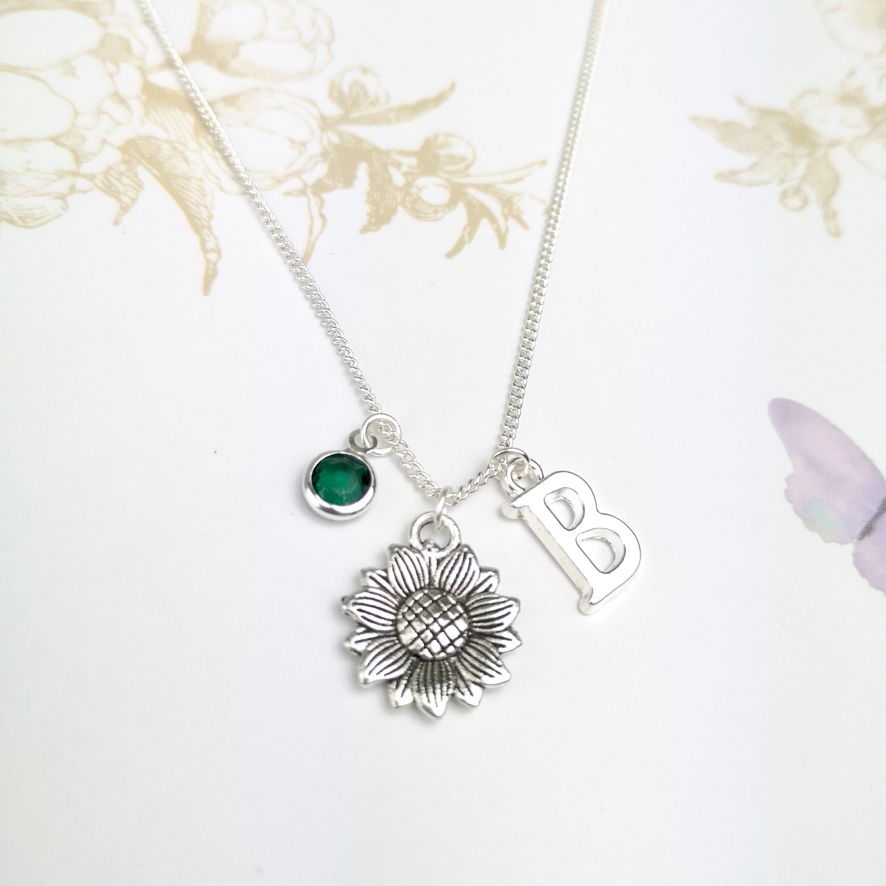 Sunflower Necklace Personalized Gift Sunflower Gifts Flower - Etsy UK