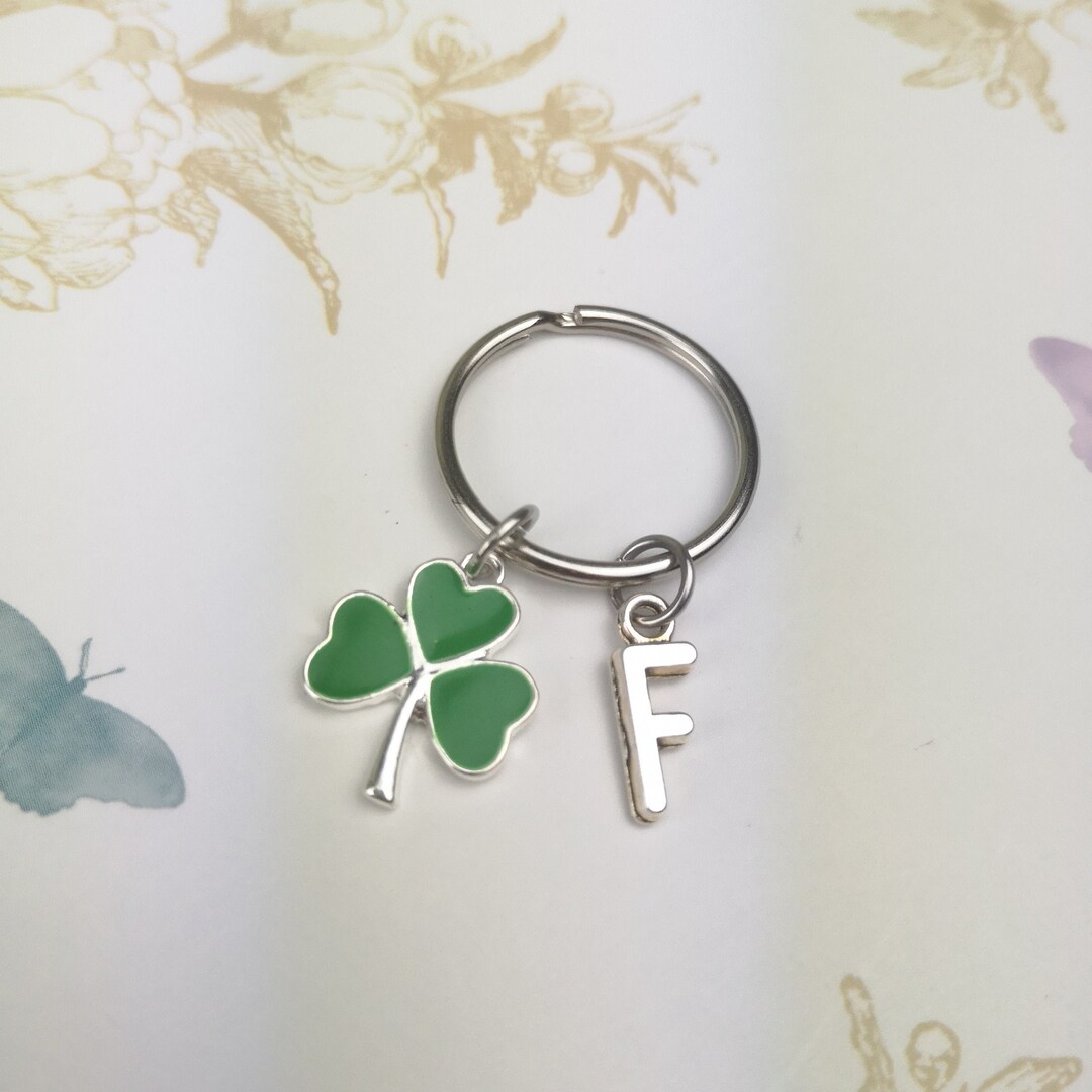 Shamrock Keychain, Good Luck Keychain, Personalised Gift, Irish Gifts ...