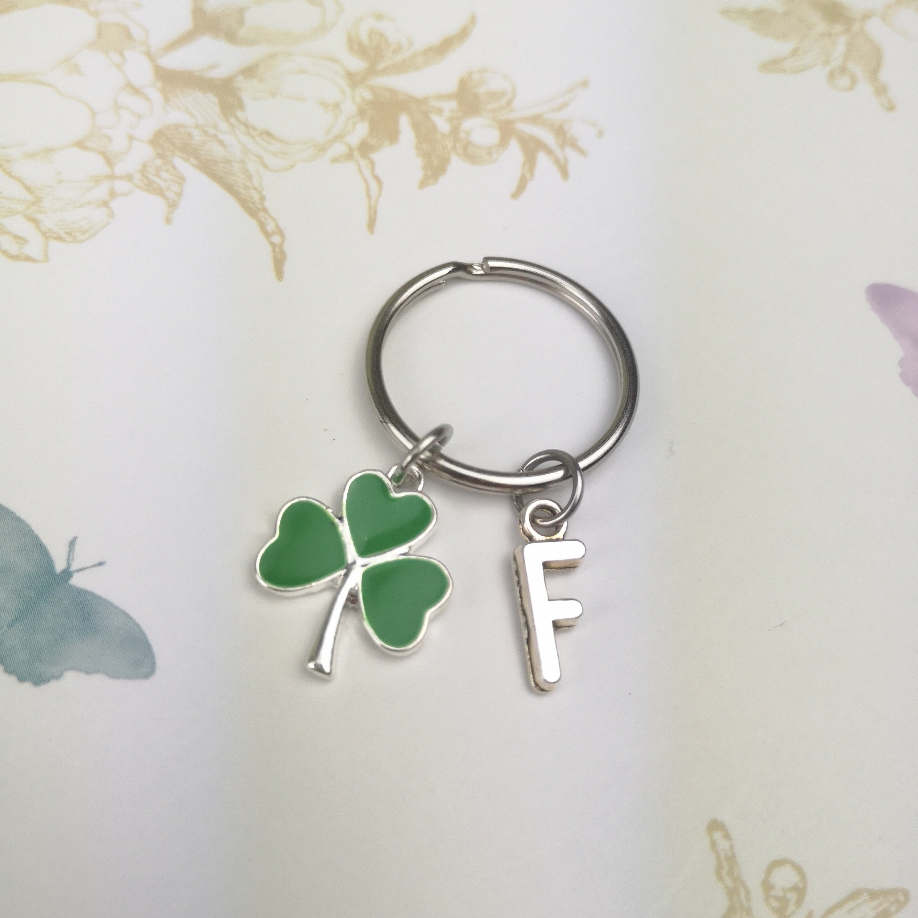 Shamrock Keychain Good Luck Keychain Personalized Gift - Etsy UK