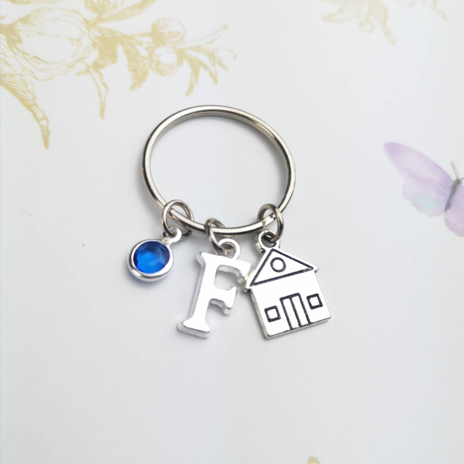 New home gift house keyring home owner gift personalized | Etsy